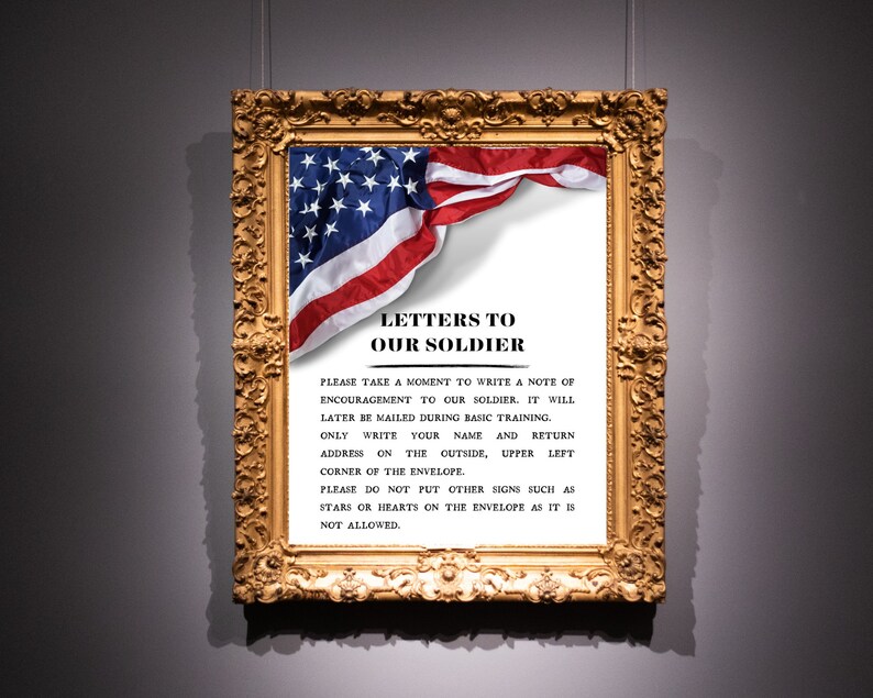 Printable Military Party Sign Bundle, USA Flag Military Decor Pack ...