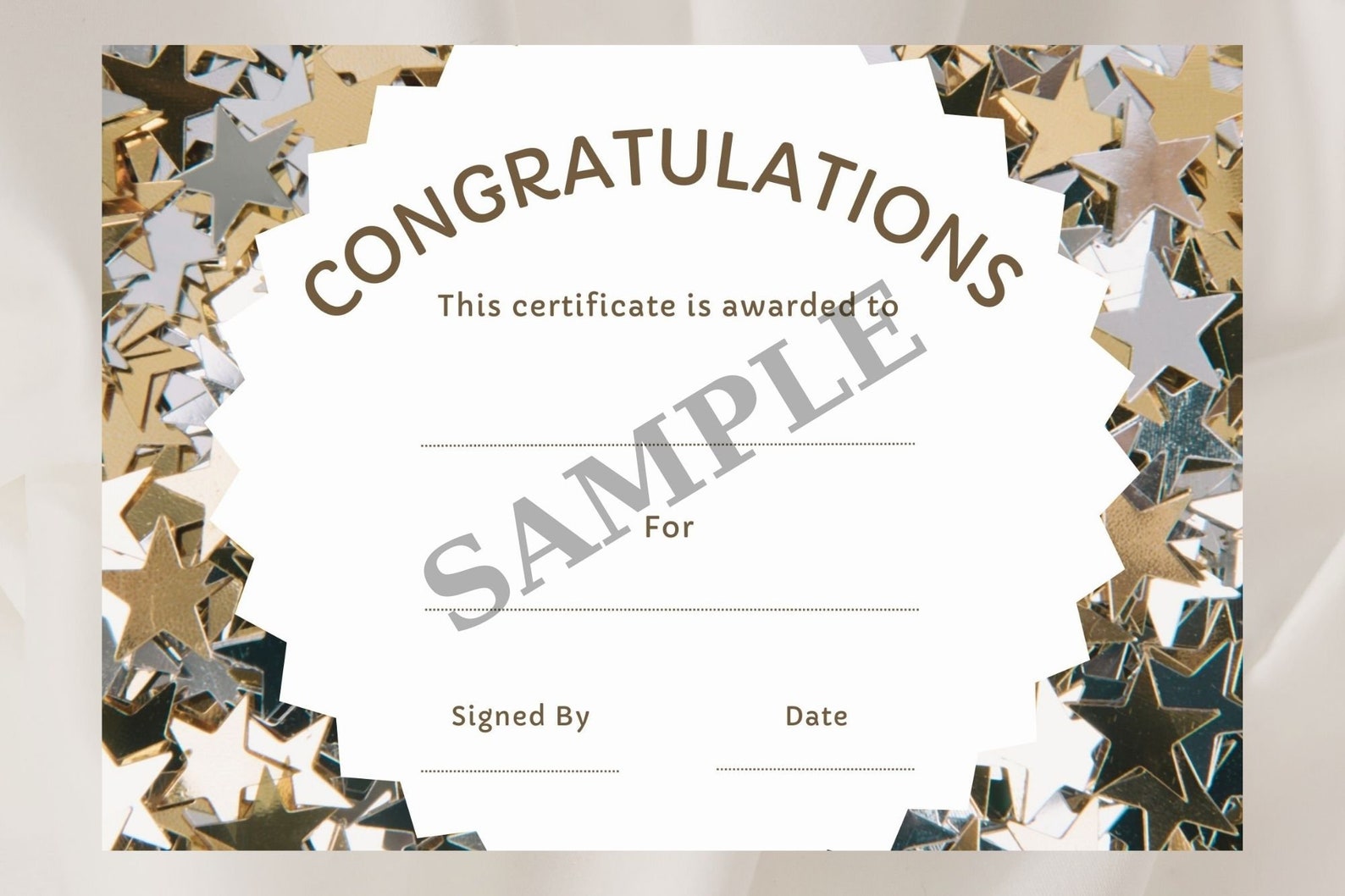 Printable Congratulations Certificate | Achievement Award Template (PDF ...