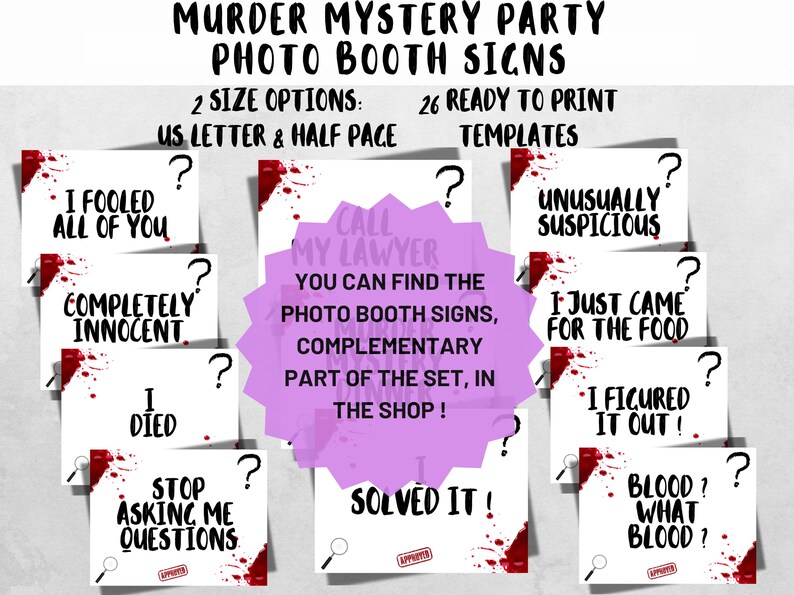 Murder Mystery Award Certificates, Crime Scene Party Favors (PDF) - Etsy