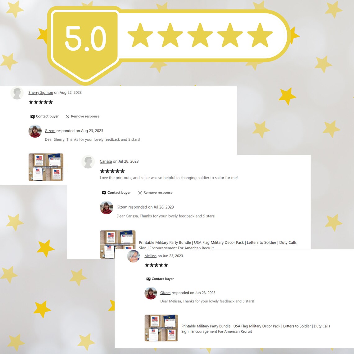 Printable Military Party Bundle USA Flag Military Decor Pack Letters to ...