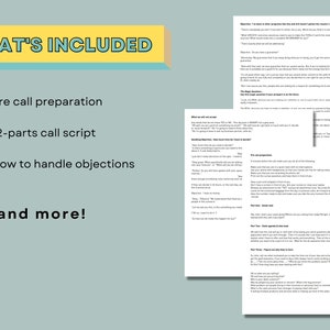 Sales Script Template, Instant Downloadable Excel or Google Sheet ...