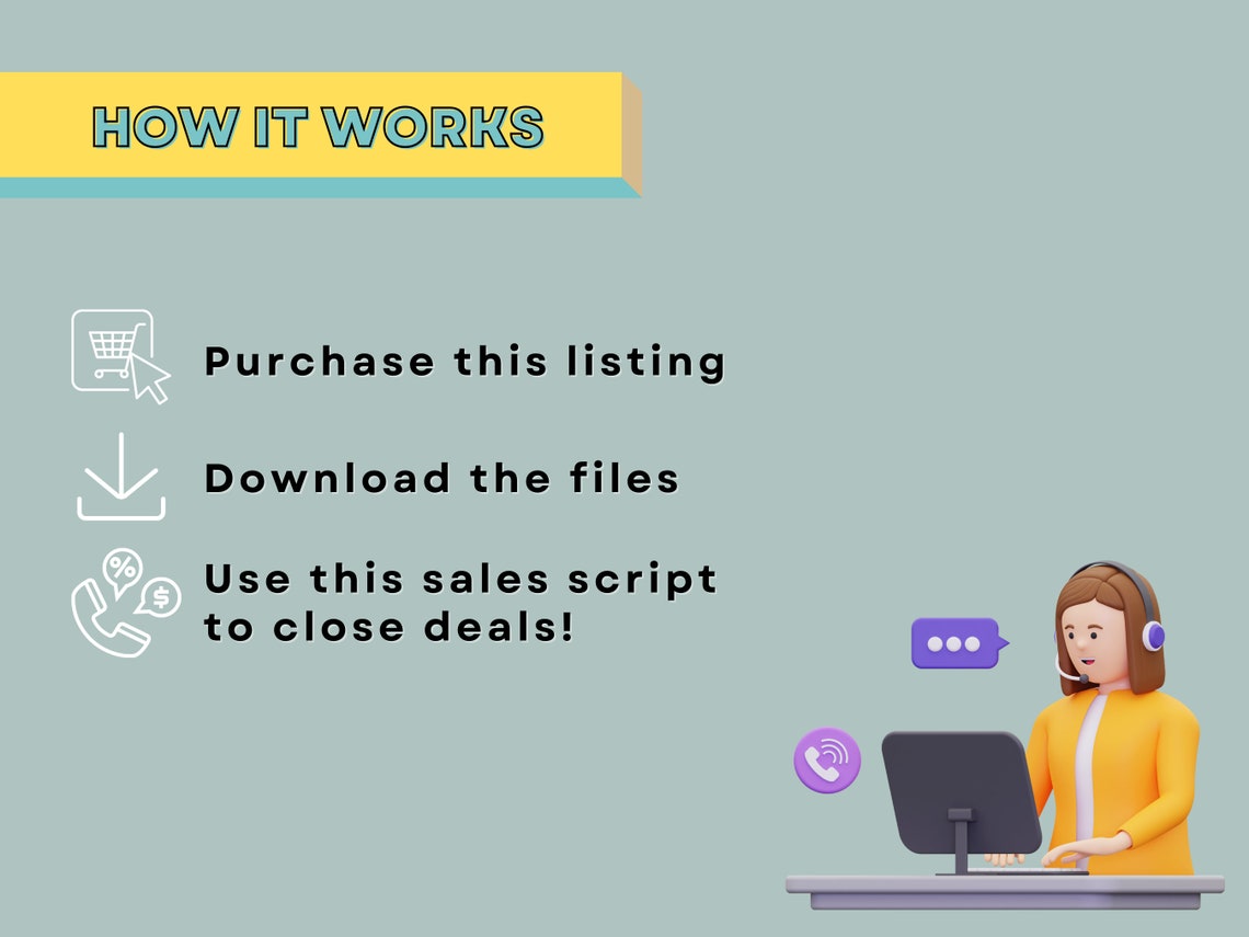 Sales Script Template, Instant Downloadable Excel or Google Sheet ...