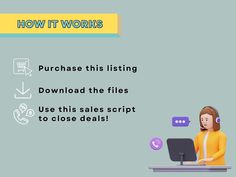 Sales Script Template, Instant Downloadable Excel or Google Sheet ...