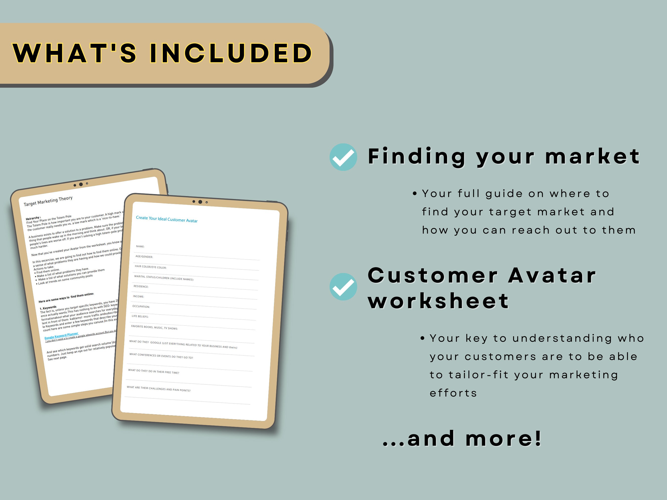 Avatar Customer Profile Templates, Instant Downloadable- Find Out What ...