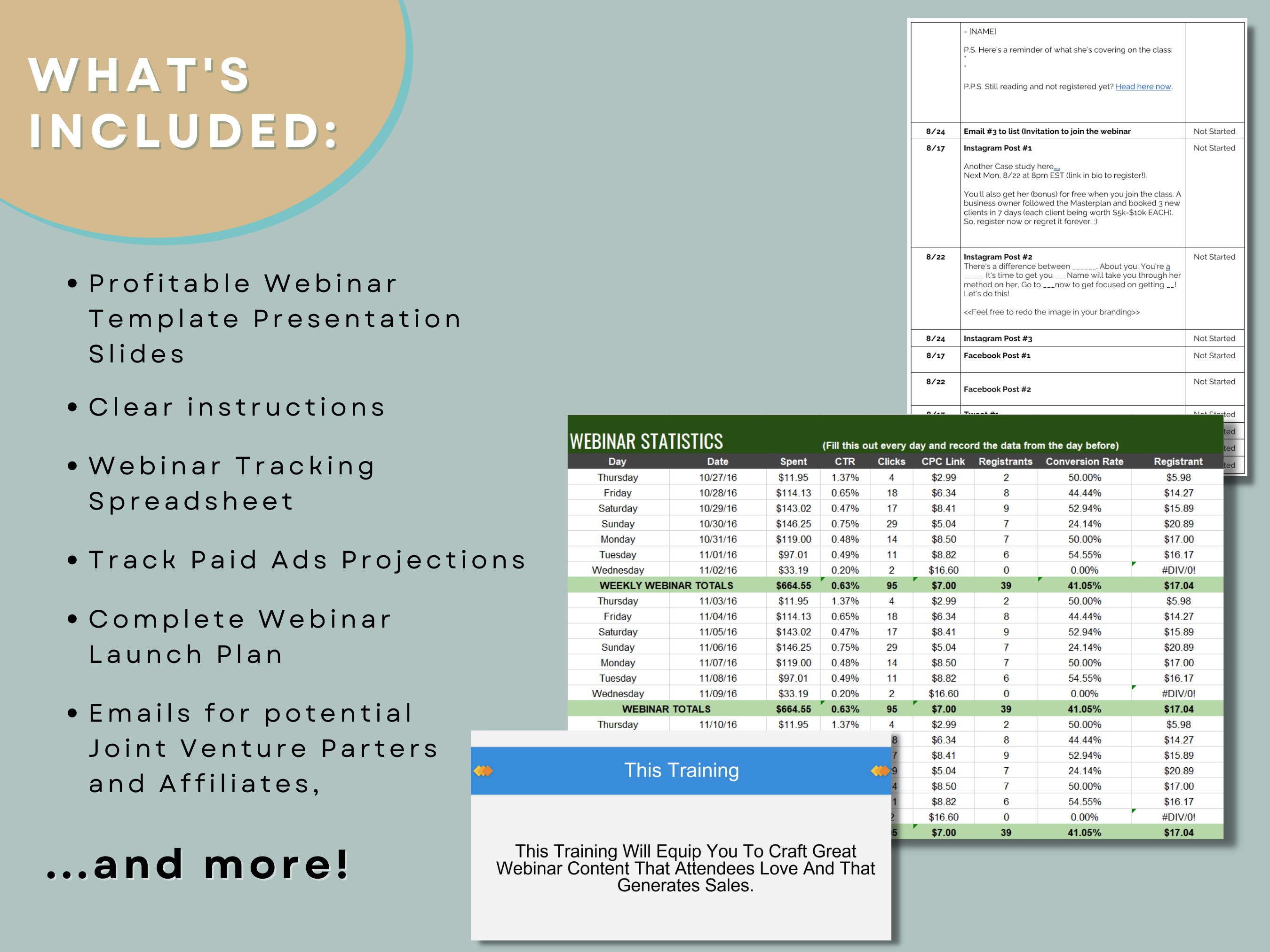 Webinar Kit Includes Webinar Template Slides, Email Sequences for You and Potential Growth ...