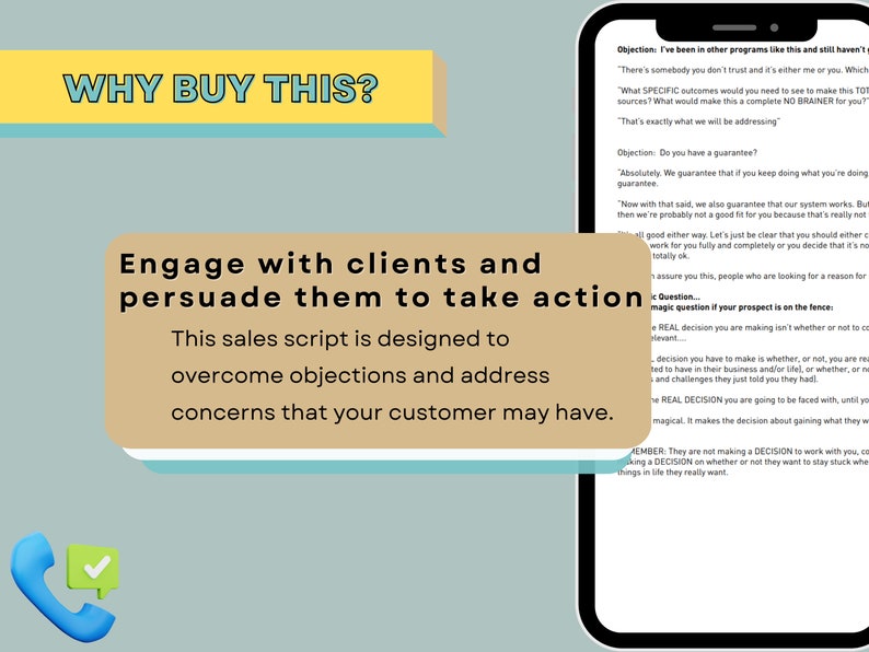 Sales Script Template, Instant Downloadable Excel or Google Sheet ...