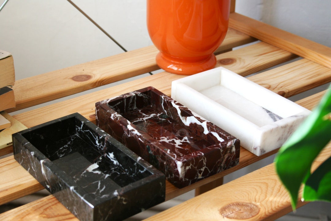 Small Natural Marble Tray, Bathroom Decor, Tray for Bathroom/kitchen ...