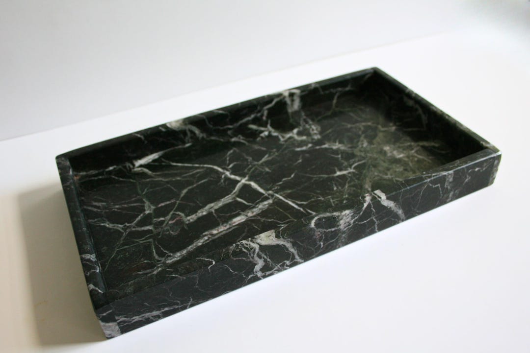 Natural Black Marble Tray, Marble Storage Tray for Home, Tray for ...