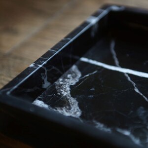 Natural Black Marble Tray, Marble Storage Tray for Home, Tray for ...