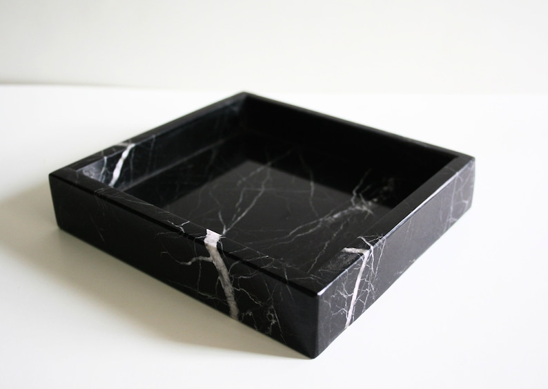 Square Marble Tray, Marble Storage Tray for Home, Tray for Bathroom ...