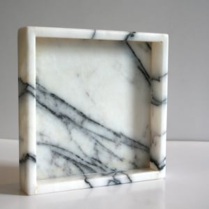 Square Marble Tray, Marble Storage Tray for Home, Tray for Bathroom ...
