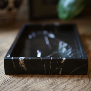 Natural Black Marble Tray, Marble Storage Tray for Home, Tray for ...