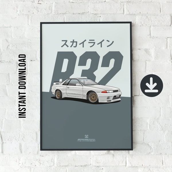 Nissan R32 Poster - Etsy UK