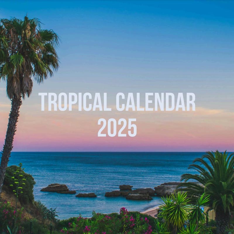 Tropical 2025 Wall Calendar - Etsy