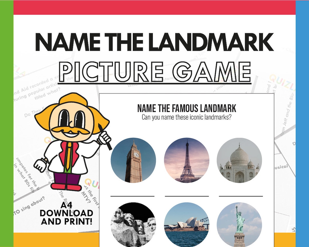 Landmark Picture Game | Name the Landmarks | Family Quiz | Geography ...