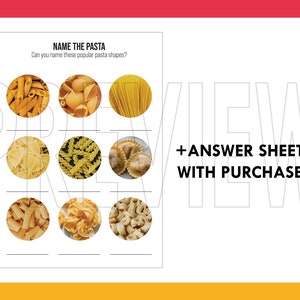 Pasta Picture Game | Name the Pasta Shapes | Family Quiz | Foodie ...