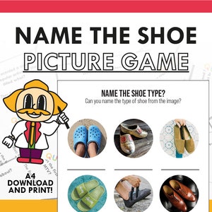 Shoes Picture Game | Family Trivia Quiz (digital Download) - Etsy