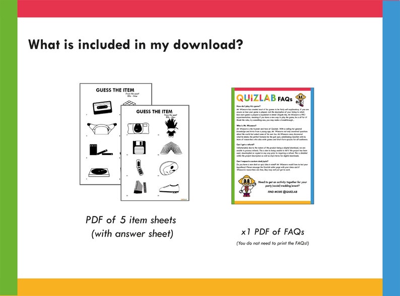 80s - NOW Guessing Game | Family Quiz Sheets | Nostalgic Item Quiz ...