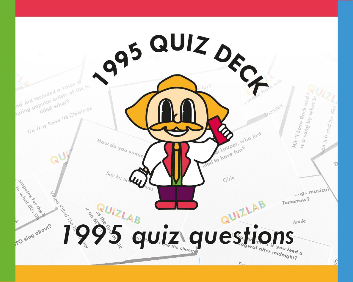 1995 Year Quiz Year in Review Questions Pop Culture Quiz Cut and Play ...