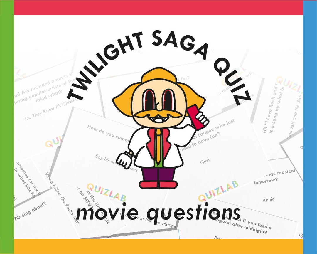Twilight Saga Trivia Quiz | 32 Question Cards (digital Download) - Etsy