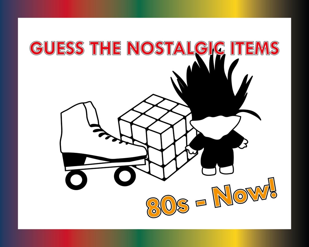 80s NOW Guessing Game Family Quiz Sheets Nostalgic Item - Etsy
