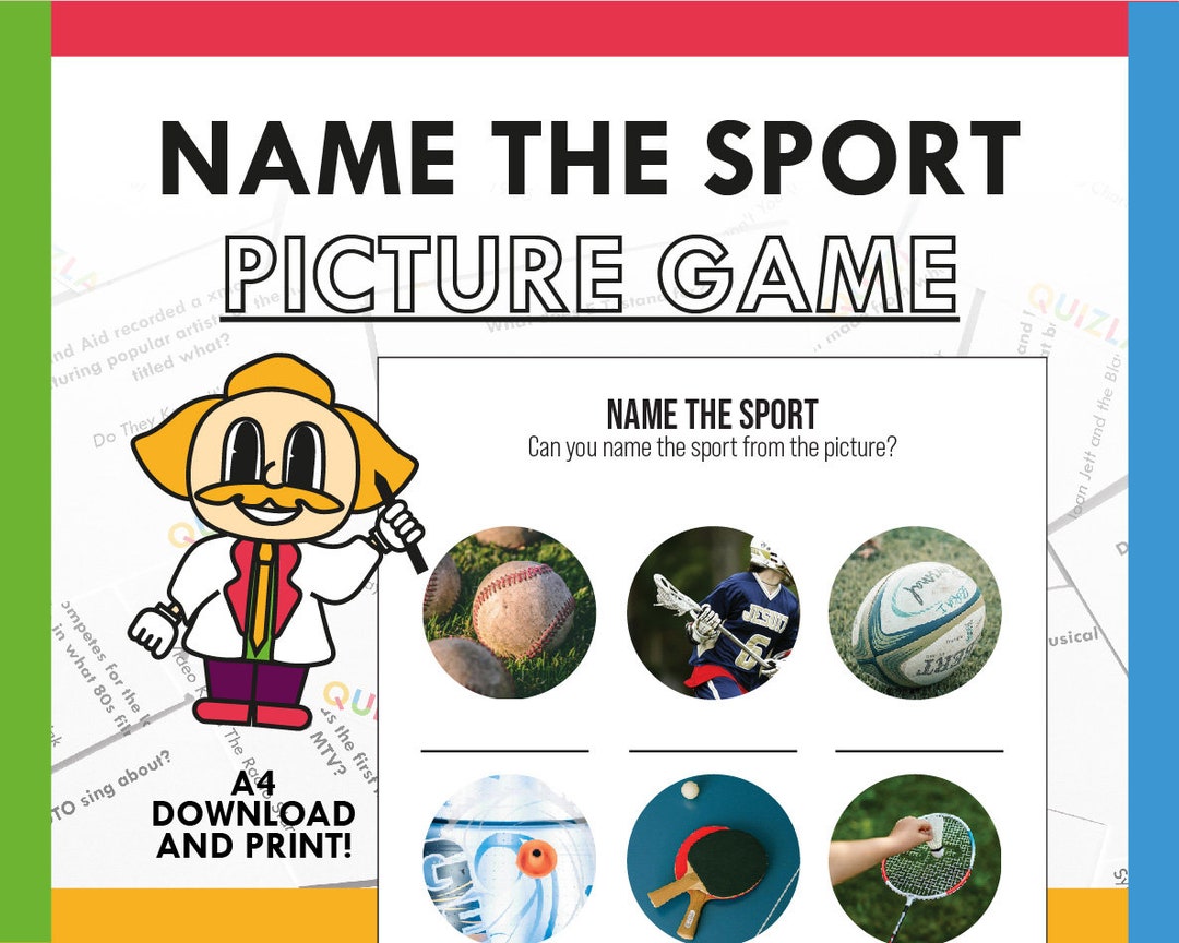 Sports Picture Quiz Game | Family Trivia (digital Download) - Etsy