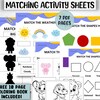 Printable Matching Worksheets, Color Matching Game, Busy Book Printable ...