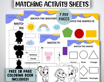 Color Matching Game, Busy Book Printable, Educational Activity ...