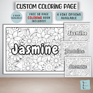 Printable Custom Name Coloring Page for Kids, Custom Name Coloring Page ...