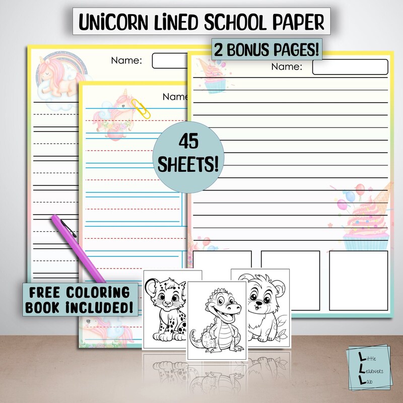 Primary Lined Paper - Etsy