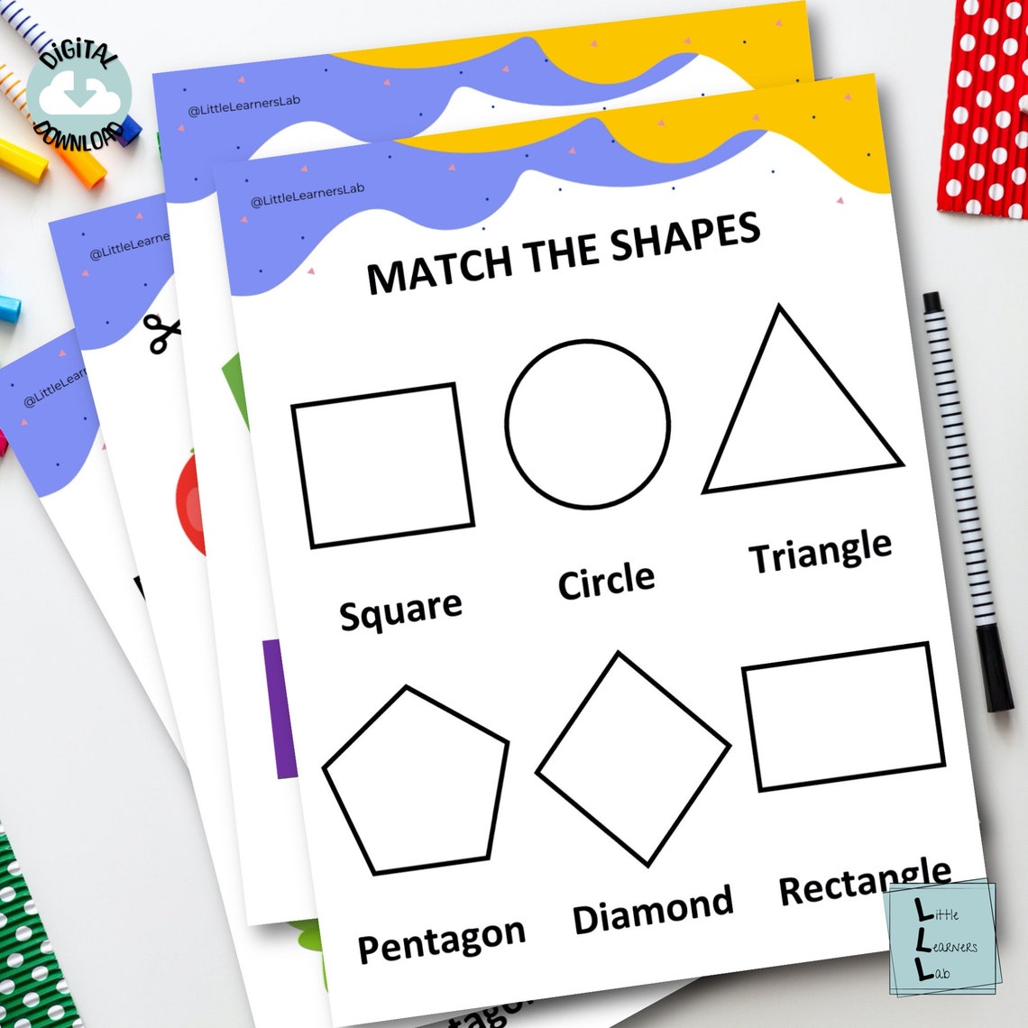 Printable Matching Worksheets, Color Matching Game, Busy Book Printable ...
