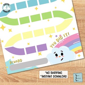 Printable Rainbow Reward Chart, Kids Behavior Chart, Kids Routine Chore ...