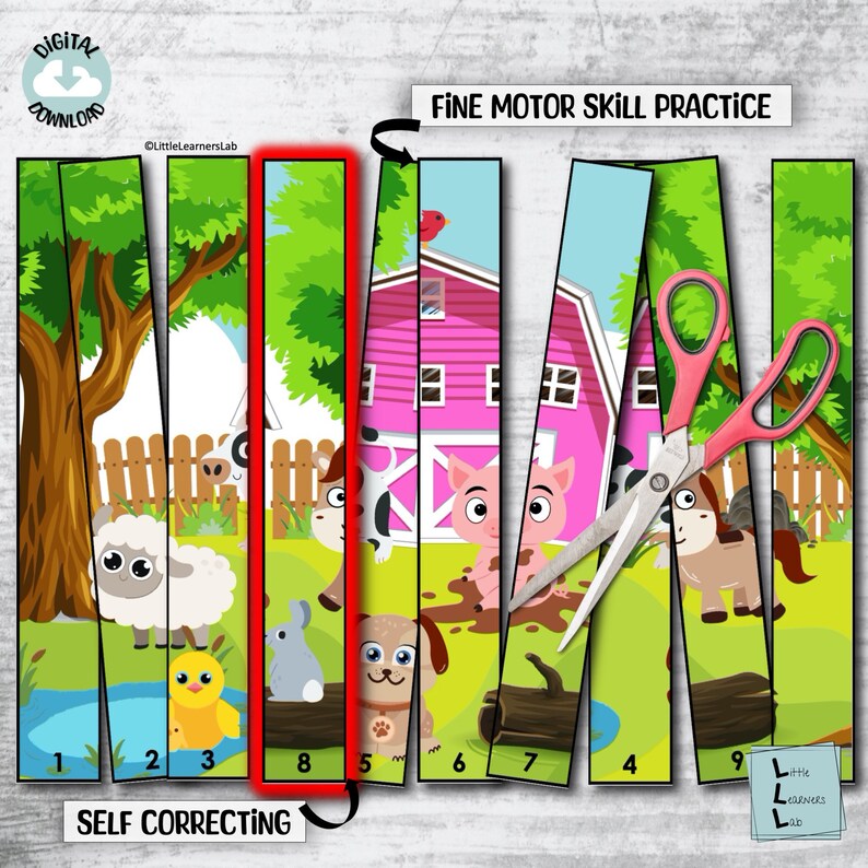 Skip Counting Puzzle, Montessori Math Printable, Kindergarten 1st Grade ...