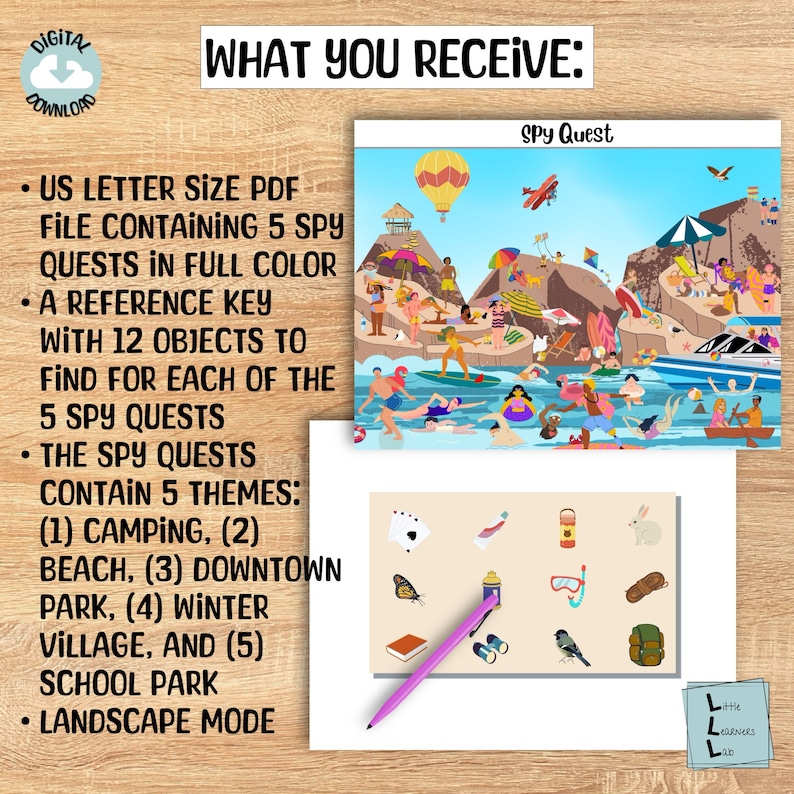 Custom Name I Spy Game, Look and Find Objects Game for Kids, Montessori ...