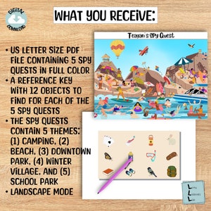 Personalized I Spy Activity for Kids, Custom Printable, I Spy Game, I ...