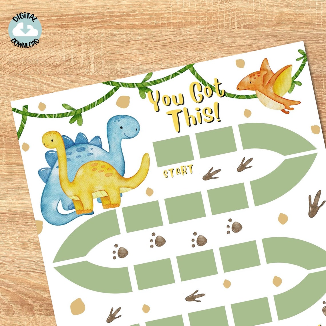 Dinosaur Reward Chart, Printable Dinosaur Kids Behavior Chart, Boys ...