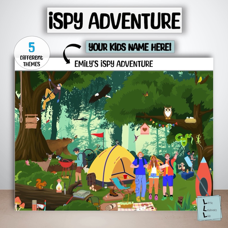 Custom Name Ispy Game Look and Find Objects Game for Kids Montessori ...