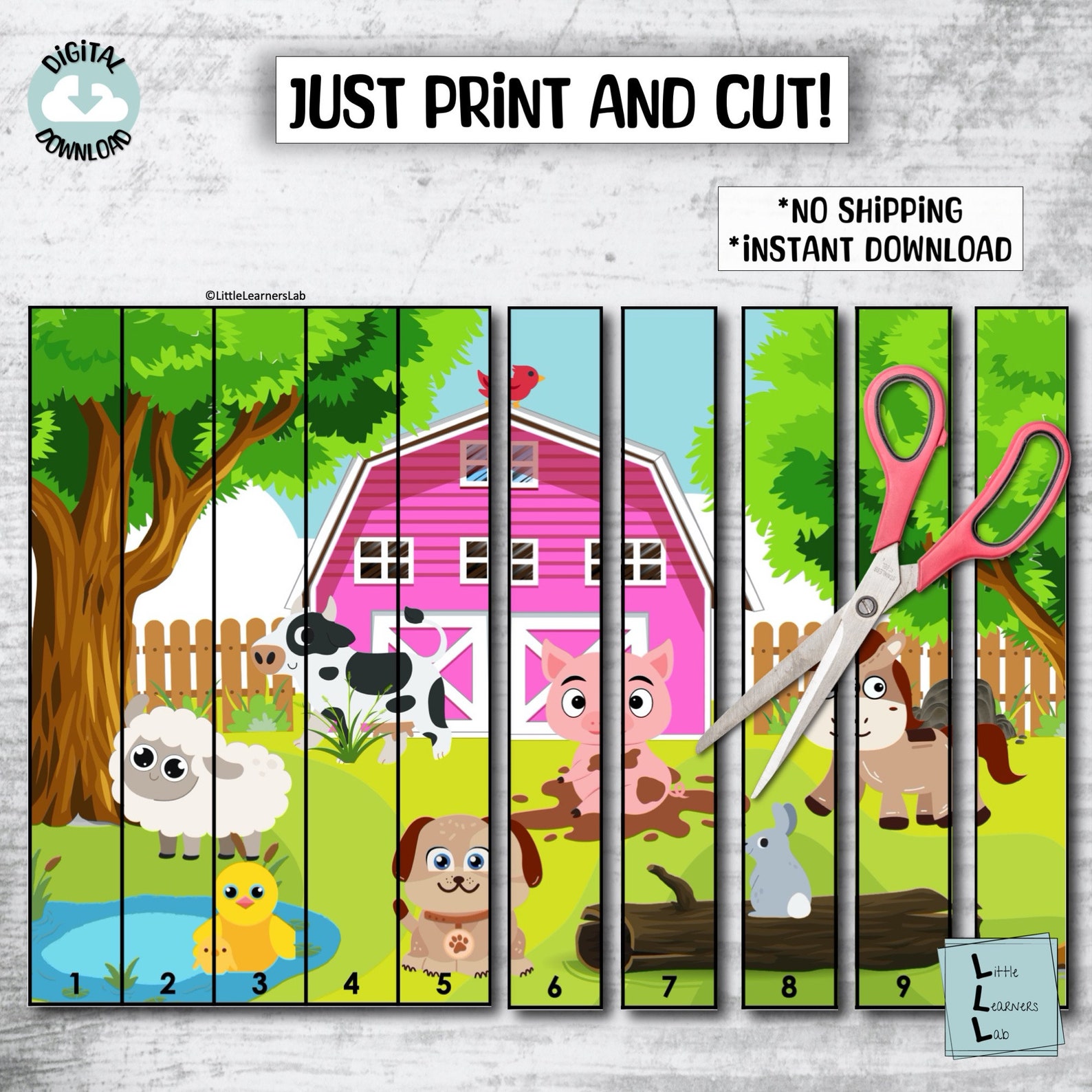 Skip Counting Puzzle, Montessori Math Printable, Kindergarten 1st Grade ...