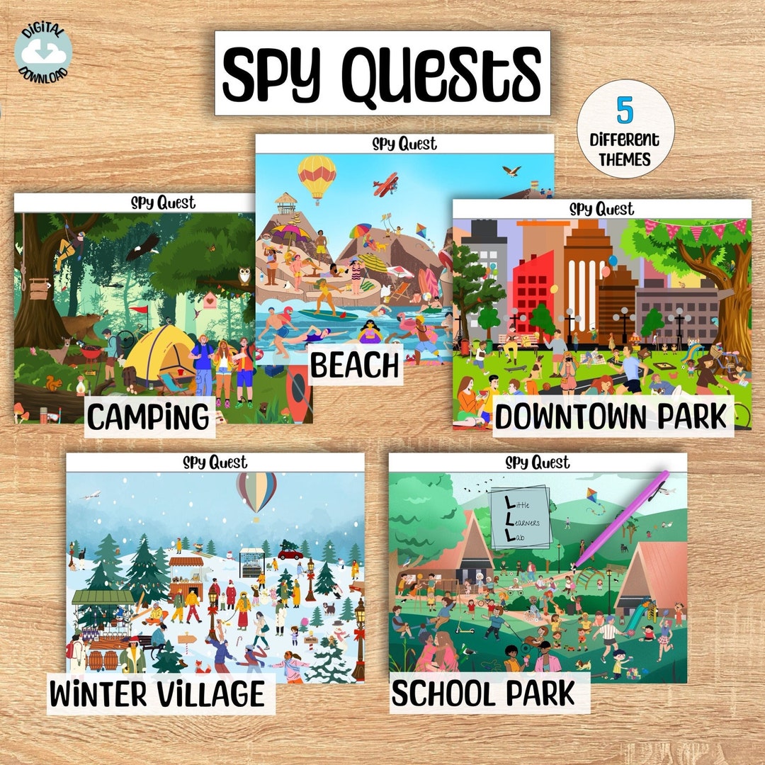 I Spy Summer Activity for Kids, Look and Find Game, Pre-k Printable ...