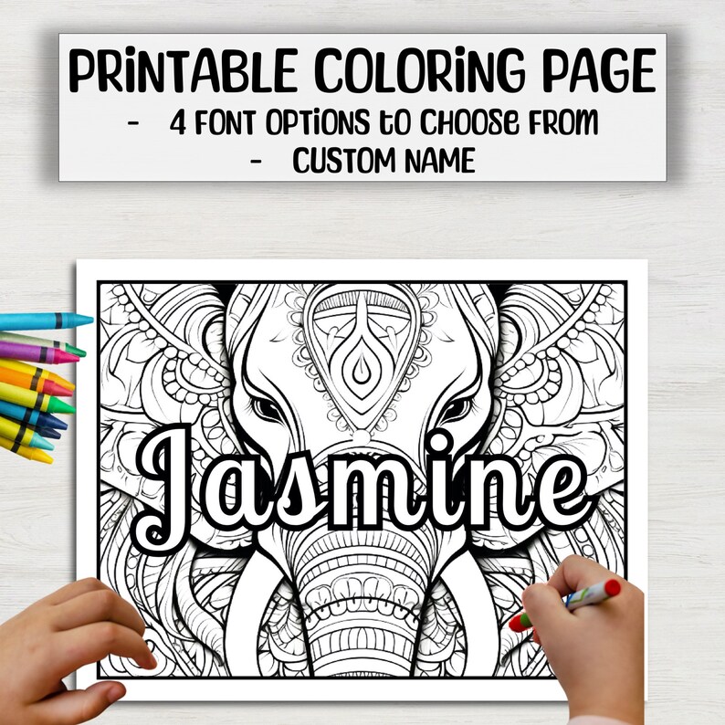 Printable Custom Name Coloring Page for Kids, Personalized Name ...