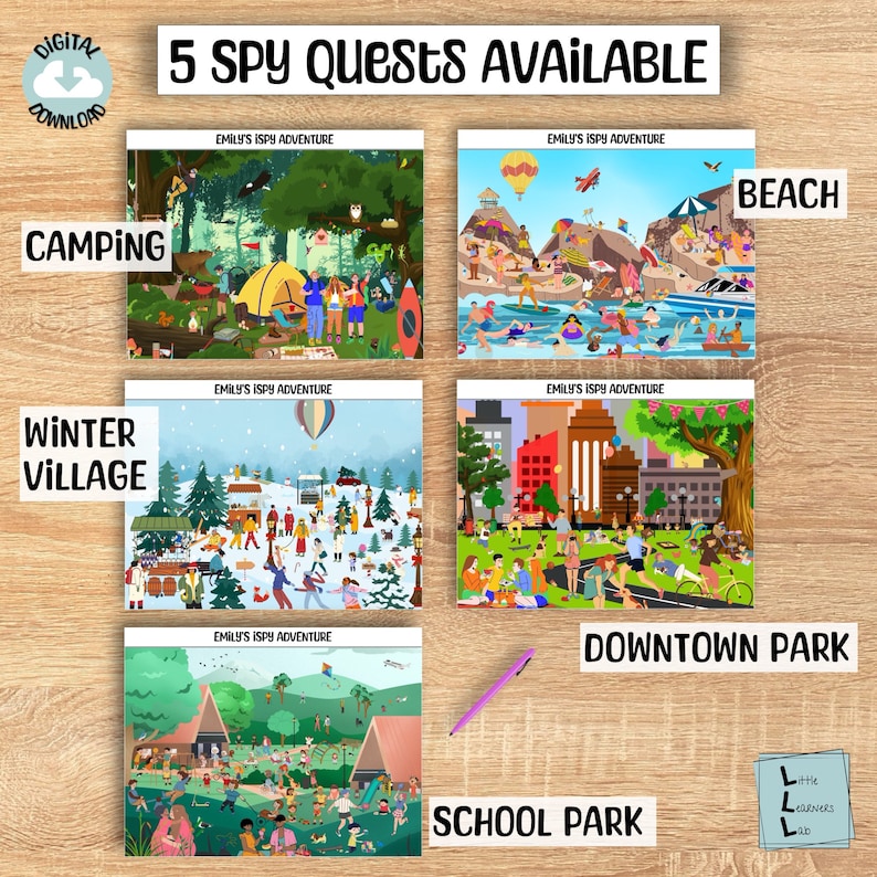 Custom Name Ispy Game Look and Find Objects Game for Kids Montessori ...