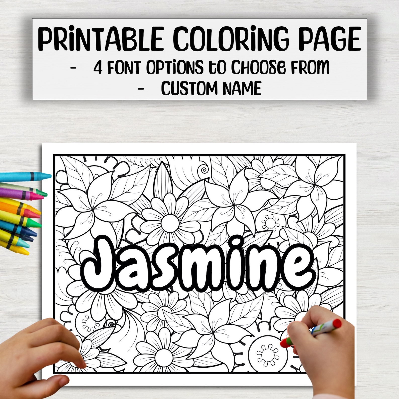 Printable Custom Name Coloring Page for Kids, Custom Name Coloring Page ...