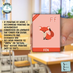 Printable Animal Alphabet Flash Cards, A-Z Cards, 26 ABC Flash Cards ...
