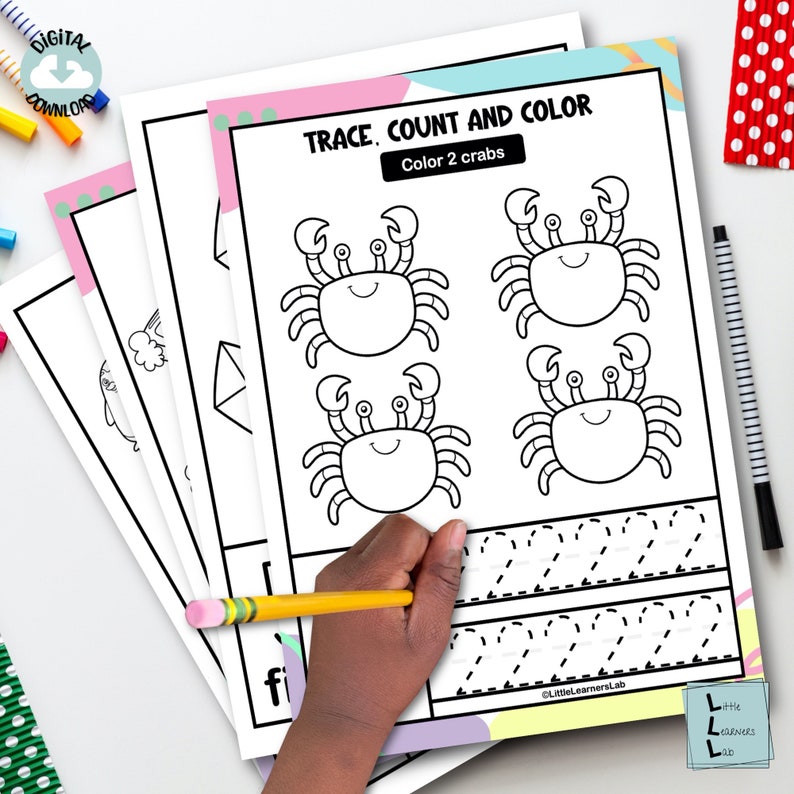 1-10 Number Tracing Worksheets, Traceable Numbers, Preschool Worksheets ...