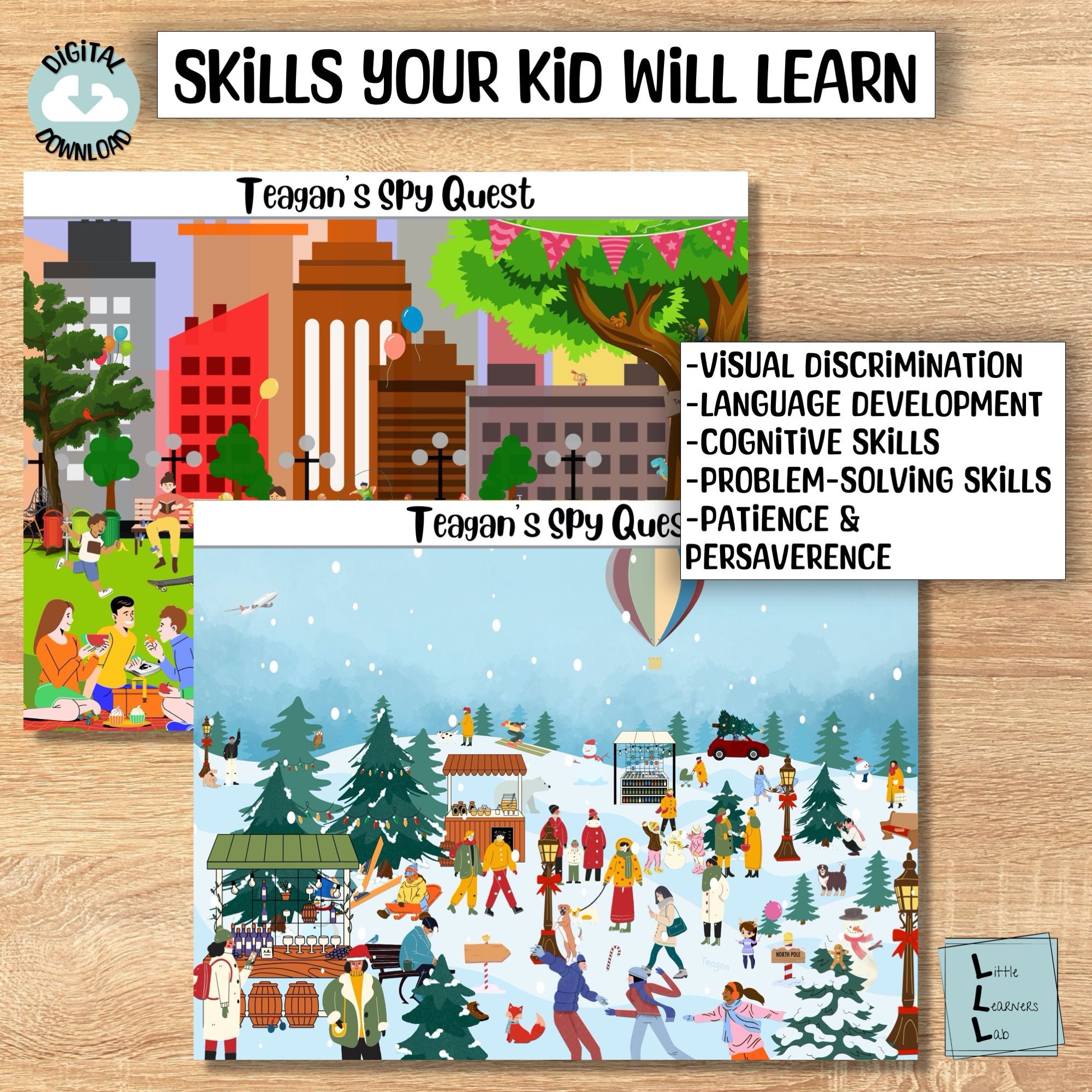 Custom Name I Spy Game, Look and Find Objects Game for Kids, Montessori ...