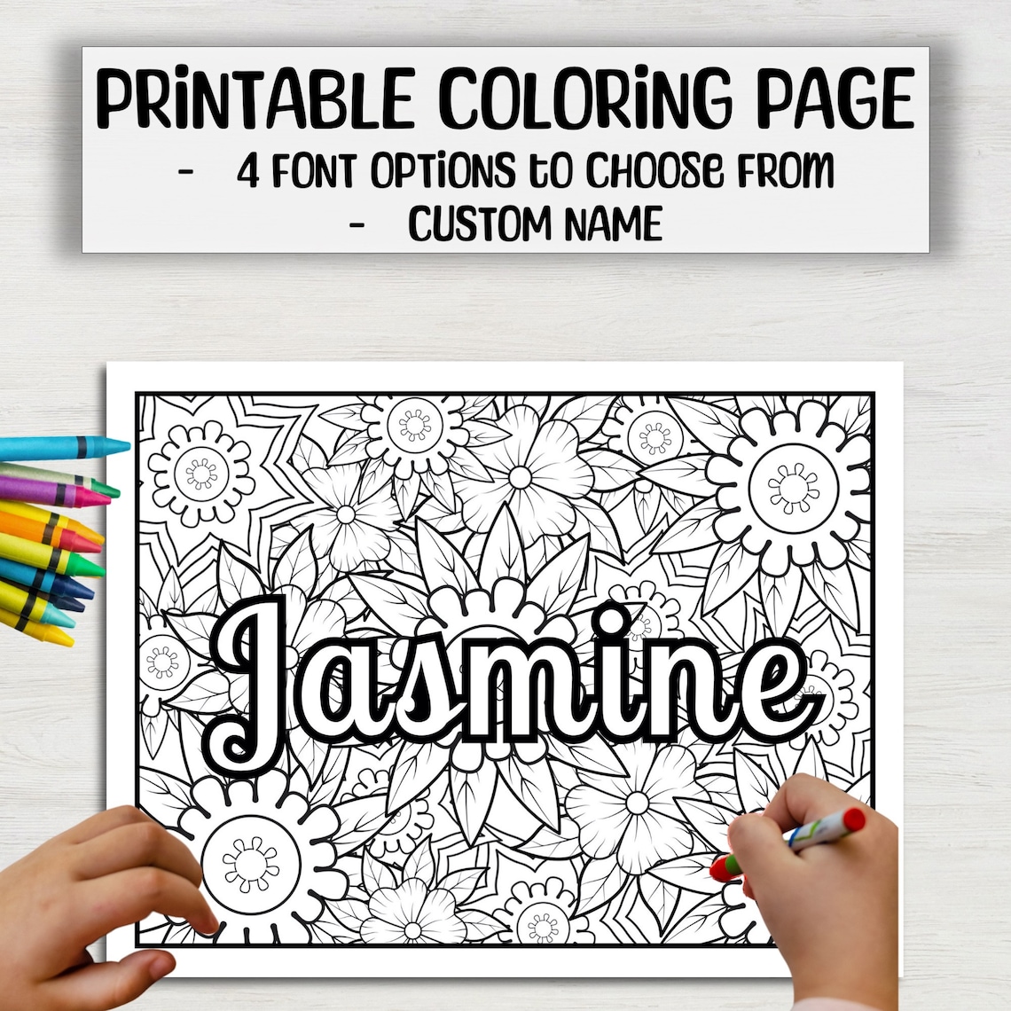 Printable Custom Name Coloring Page for Kids, Custom Name Coloring Page ...