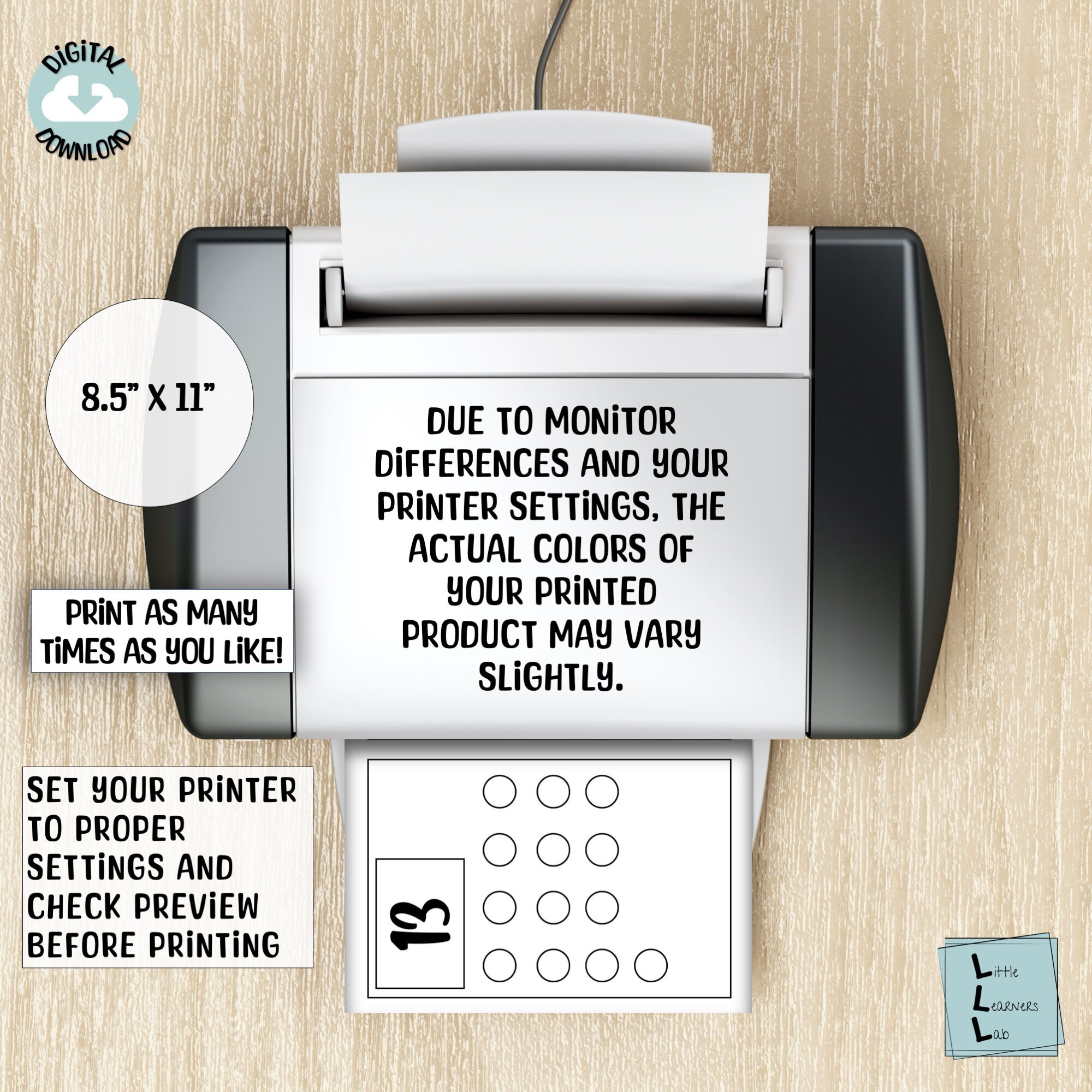 Ladybug Numbers and Counters, Number Match Practice 1-20, Numbers ...