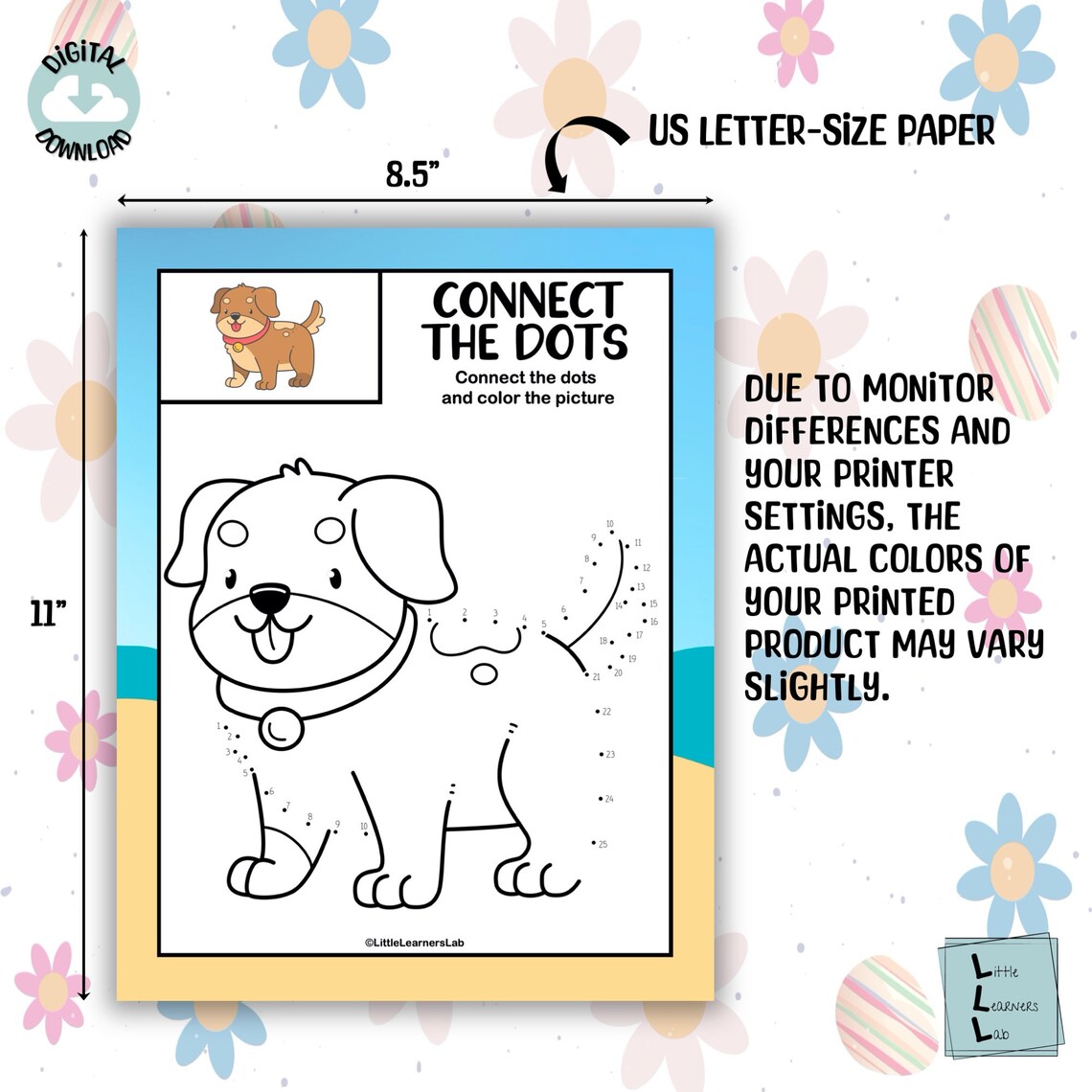 Connect the Dots, Dot to Dot Coloring for Kids, Preschool Coloring ...
