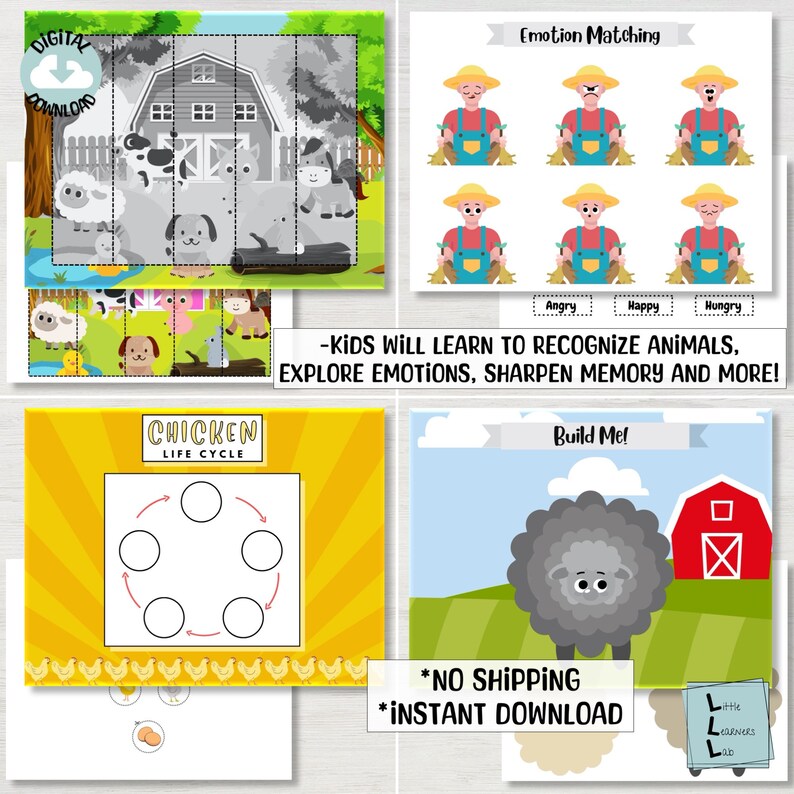 Personalized Farm Busy Book Learning Binder Preschool Busy Quiet Book ...