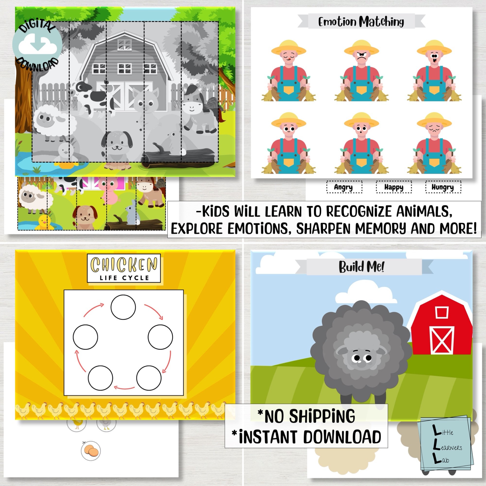 Personalized Farm Busy Book Learning Binder Preschool Busy Quiet Book ...